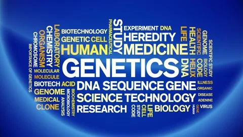 Genetics animated word cloud,animation t... | Stock Video | Pond5