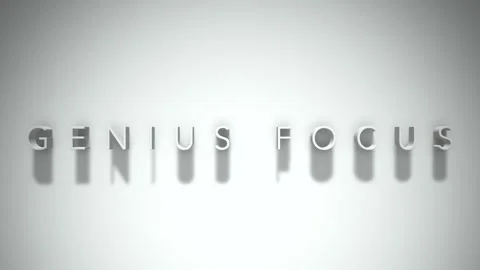 genius focus 3D title animation white te... | Stock Video | Pond5