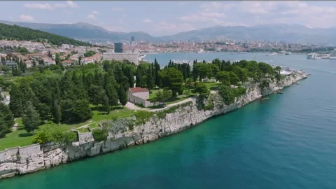 A gentle arcing shot around Sustipan Par... | Stock Video | Pond5