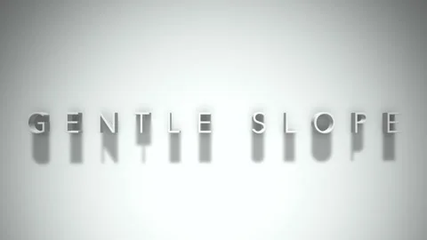 gentle slope 3D title animation white te... | Stock Video | Pond5