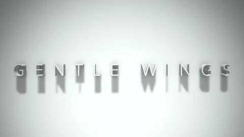 gentle wings 3D title animation white te... | Stock Video | Pond5