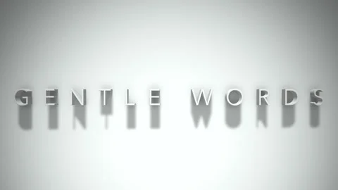 gentle words 3D title animation white te... | Stock Video | Pond5