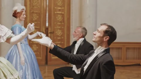 Gentlemen Getting down on Knee while Dan... | Stock Video | Pond5