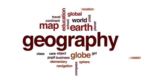 Geography animated word cloud, text desi... | Stock Video | Pond5