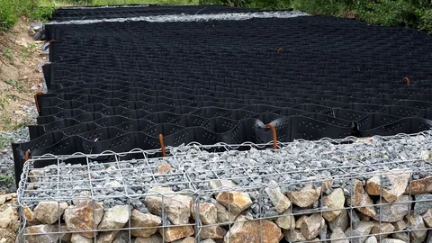 Geogrid, Driveway Grid, Ground Reinforce... | Stock Video | Pond5