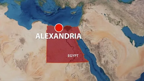 Geolocation of the city of Alexandria on... | Stock Video | Pond5