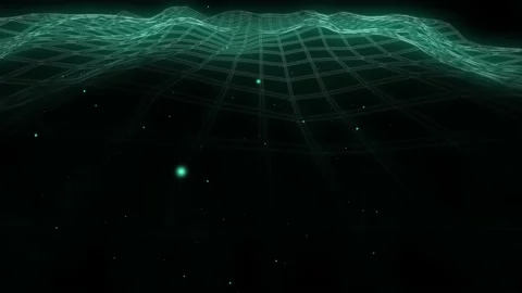Geometric grid in three dimension space ... | Stock Video | Pond5