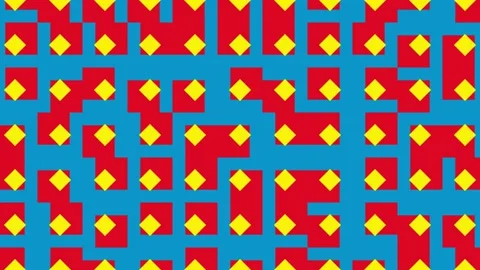 Geometric pattern with animated tiles in... | Stock Video | Pond5