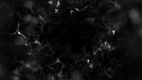 Geometric space. Depth of field. Plexus ... | Stock Video | Pond5