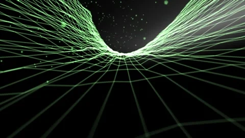 Geometric structure grid travels through... | Stock Video | Pond5
