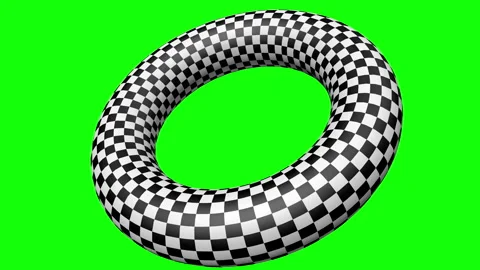 Geometric Torus Rotating at an Angle on ... | Stock Video | Pond5