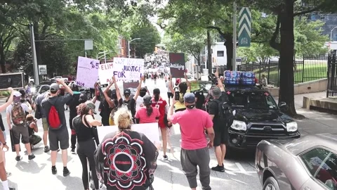 George Floyd protest downtown Atlanta la... | Stock Video | Pond5