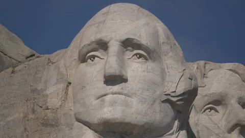 George Washington's face at Mount Rushmo... | Stock Video | Pond5