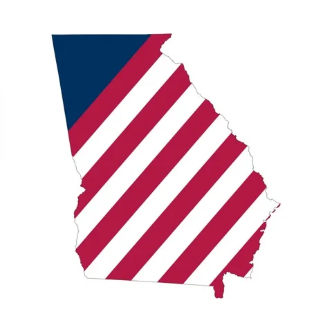 Georgia outline map animation with flag ... | Stock Video | Pond5