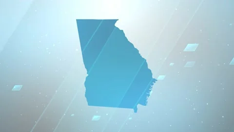 Georgia State Map Background | Stock Video | Pond5