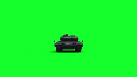 German battle tank. War. Green screen. R... | Stock Video | Pond5