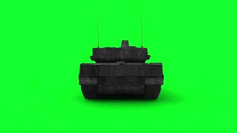 German battle tank. War. Green screen. R... | Stock Video | Pond5