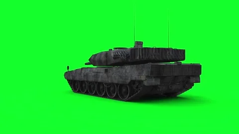 German battle tank. War. Green screen. R... | Stock Video | Pond5