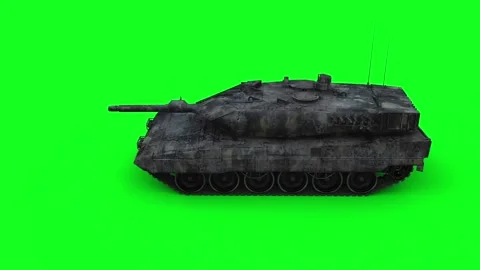German battle tank. War. Green screen. R... | Stock Video | Pond5