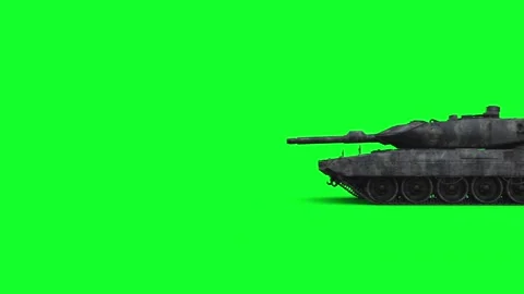 German battle tank. War. Green screen. R... | Stock Video | Pond5
