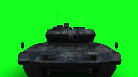 German battle tank. War. Green screen. R... | Stock Video | Pond5