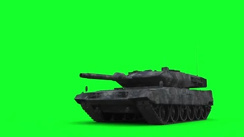 German battle tank. War. Green screen. R... | Stock Video | Pond5