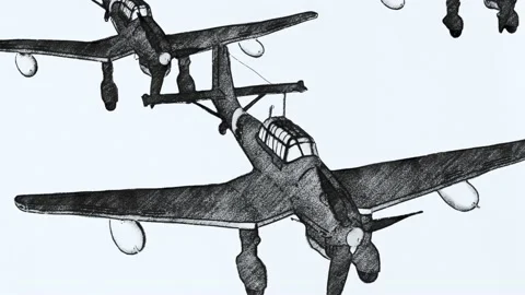 Stuka Dive Bomber Stock Footage ~ Royalty Free Stock Videos | Pond5