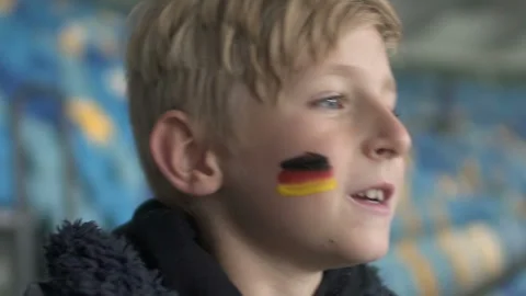 German fan yelling after goal, watching ... | Stock Video | Pond5