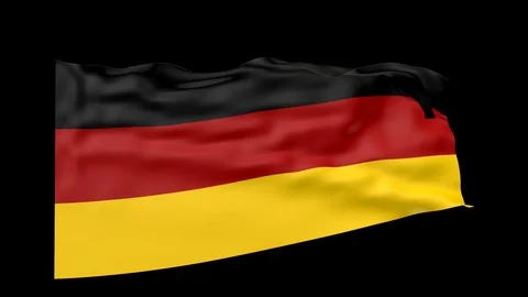 german flag over black background 3d ani... | Stock Video | Pond5