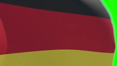 German Flag waving with green screen in ... | Stock Video | Pond5