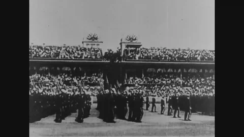German people cheer and watch their army... | Stock Video | Pond5