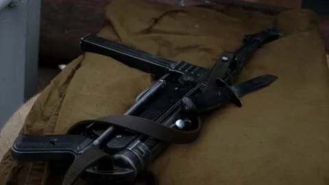 German submachine gun of the Second Worl... | Stock Video | Pond5