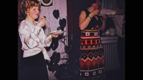 Germany 1975, 70s Home Dinner Party Memo... | Stock Video | Pond5