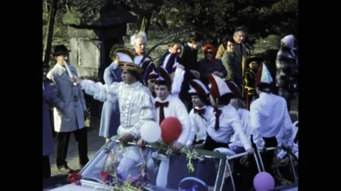Germany 1975, 70s Street Carnival Parade... | Stock Video | Pond5
