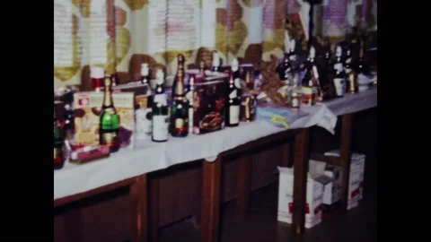 Germany 1975, Food and Wine Table for 70... | Stock Video | Pond5