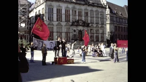 Germany 1976, Bremen city view scene in ... | Stock Video | Pond5