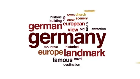 Germany animated word cloud, text design... | Stock Video | Pond5