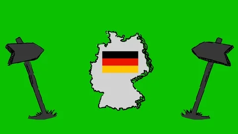 Germany - Hand-Drawn Animation - board p... | Stock Video | Pond5
