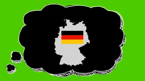 Germany - Hand-Drawn Animation - thinkin... | Stock Video | Pond5