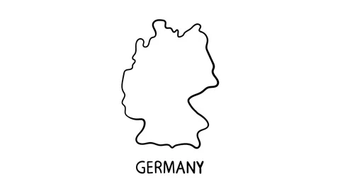 Germany - Hand-Drawn Map Animation | Stock Video | Pond5