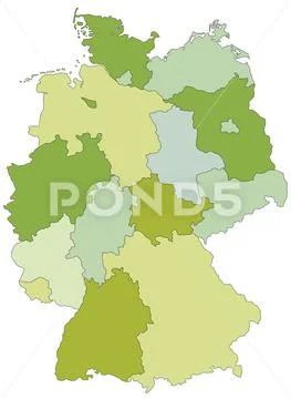 Germany - Highly detailed editable political map with separated layers ...