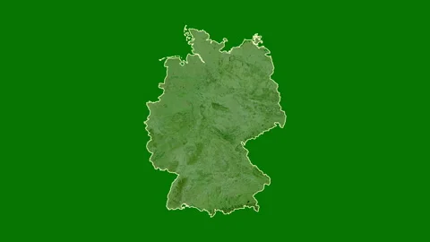 Germany map - cartoon. Border. Satellite... | Stock Video | Pond5