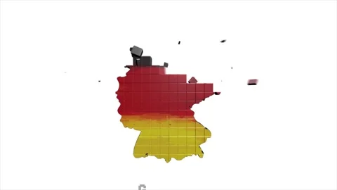 Germany Map Showing Up Intro By Regions ... | Stock Video | Pond5