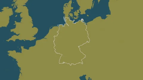 Germany map - solid. Regions. Pattern. L... | Stock Video | Pond5
