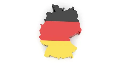Germany map on white background animatio... | Stock Video | Pond5