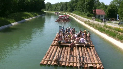 Germany Munich Traditional Bavarian raft... | Stock Video | Pond5