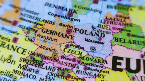 Map Poland Germany Stock Videos – Royalty-Free HD & 4K Videos