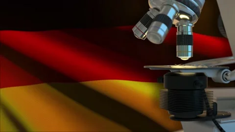 Germany science concept with flag | Stock Video | Pond5