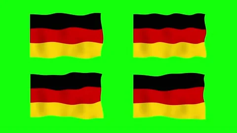 Germany Waving Flag 2D Animation on Gree... | Stock Video | Pond5