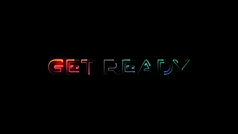 Get ready glow colorful neon laser text ... | Stock Video | Pond5